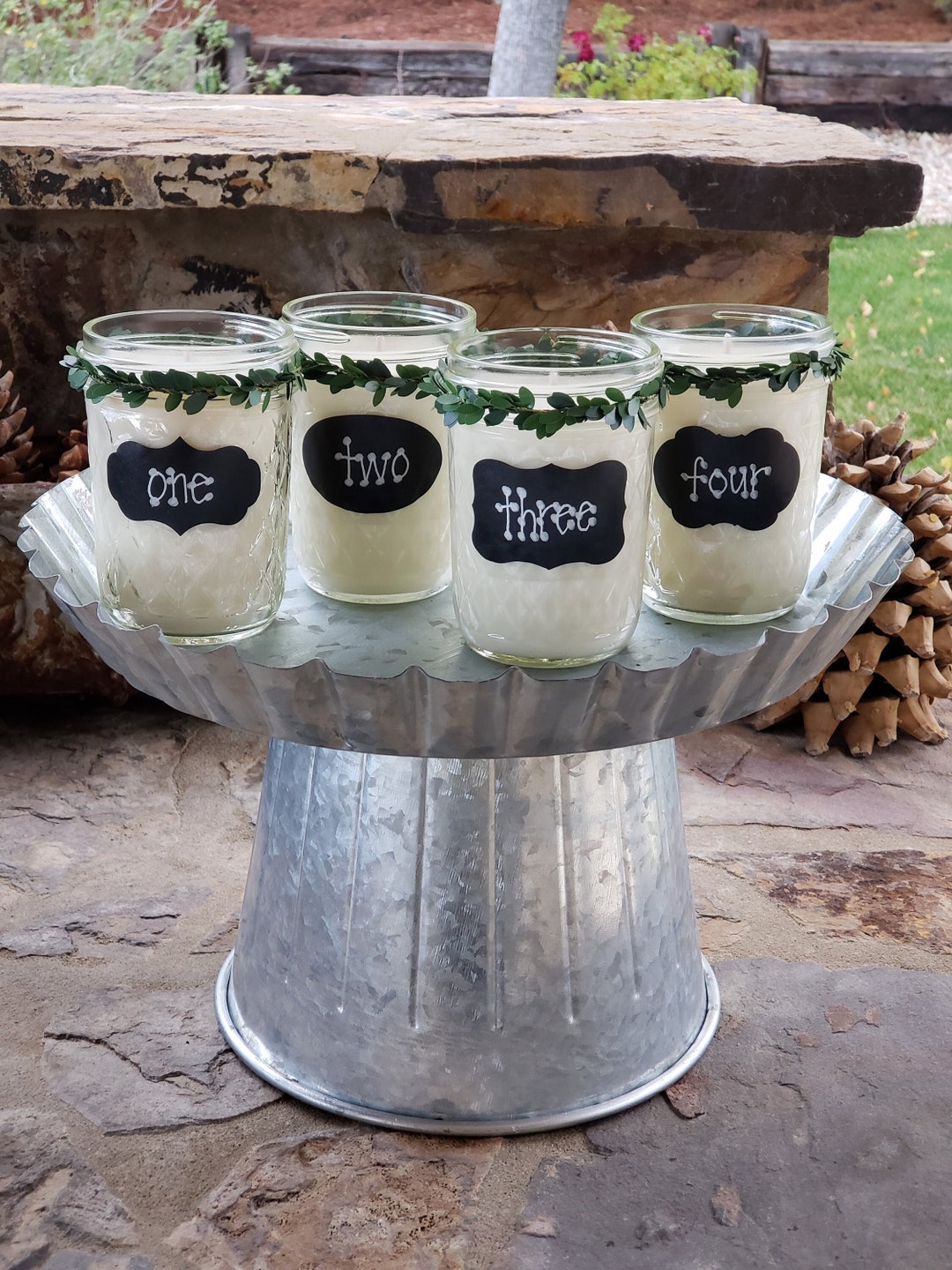 Holiday Advent Candles Set of Four Numbered Candles Holiday Scented ...