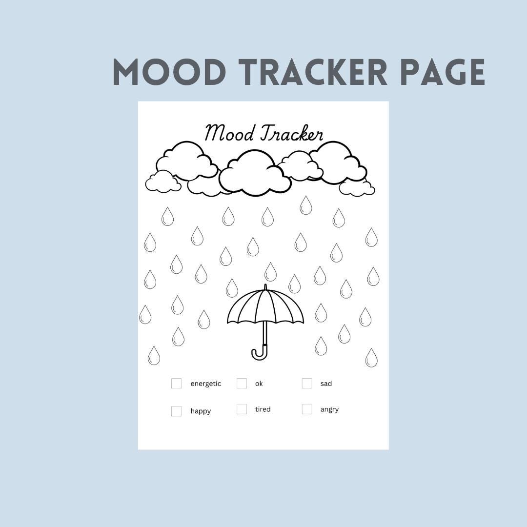 Mood Tracker Page - Printable Mood Tracker Page - Etsy
