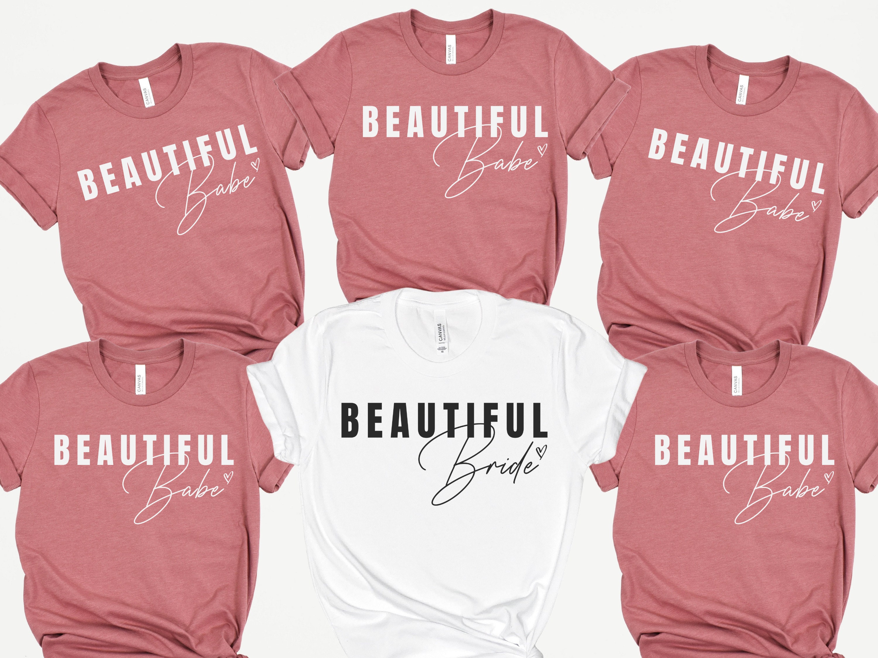 Beautiful Bride Matching Bachelorette Party Shirts, Cute Bridesmaids ...