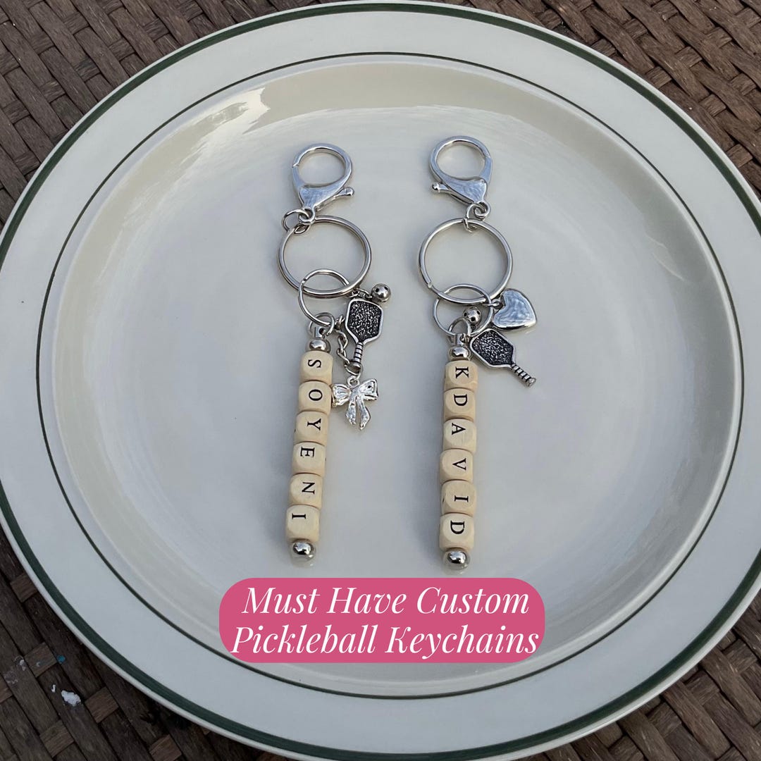 Custom Pickleball Bag Charm Keychain for Pickleball Dad Keychain Gift ...
