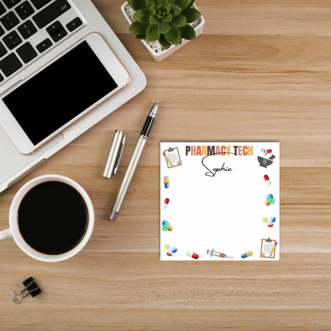 Personalized Pharmacy Tech Notepad: Custom To-do List Stationery - Etsy