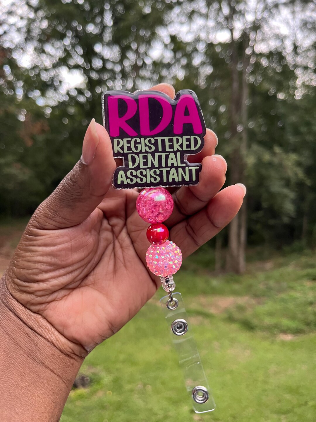 RDA Badge Reel Cute Tooth Dental Badge Reel Dental Assistant Student ...