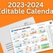 Editable 2023-2024 Calendar Back to School Teacher Calendar - Etsy