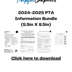 Editable PTO PTA Bundle - Membership Form, Pto/pta Parent Volunteer ...