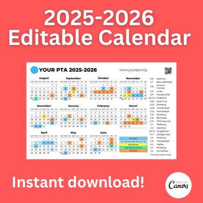 D11 School Calendar 25 26 - Etsy New Zealand