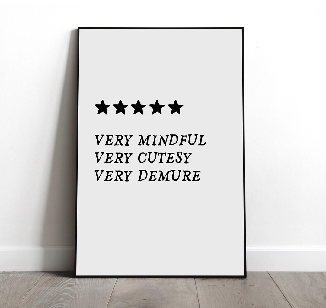 Very Demure Digital Poster Instant Download - Etsy