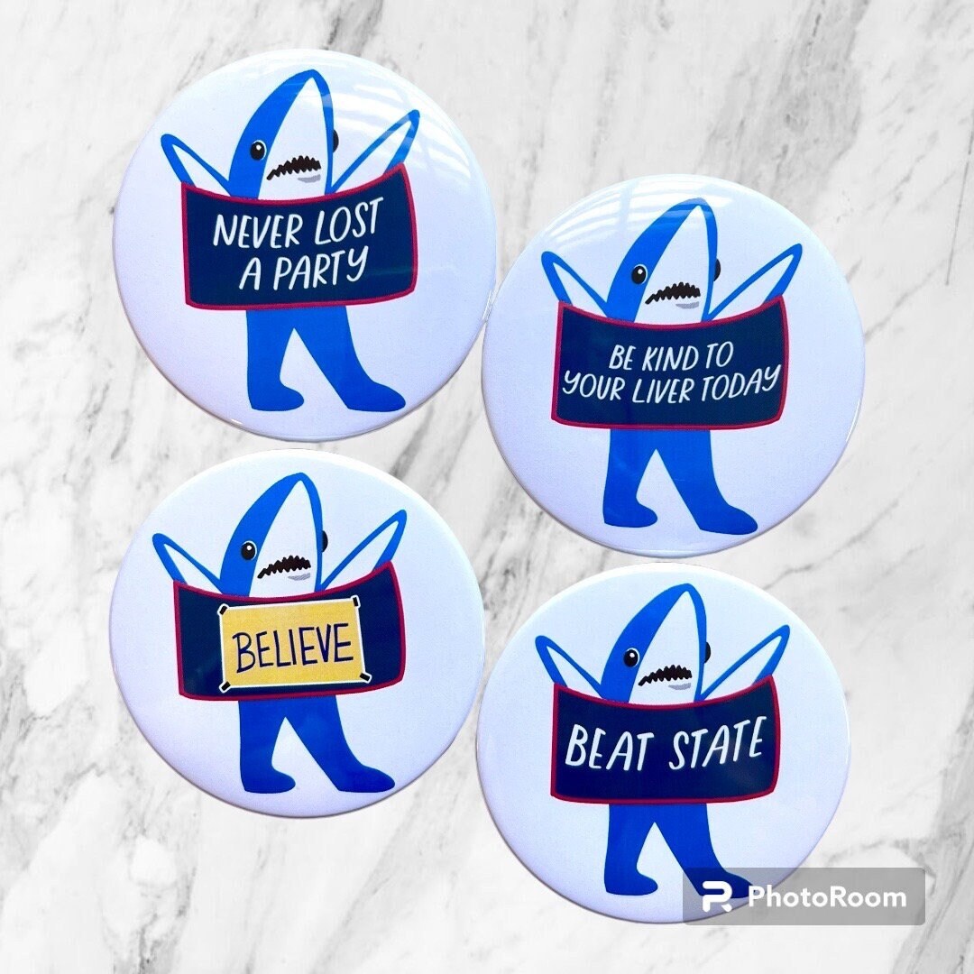 Landshark Party and Beat State 3 Game Day Button Pin Fridge Magnet - Etsy