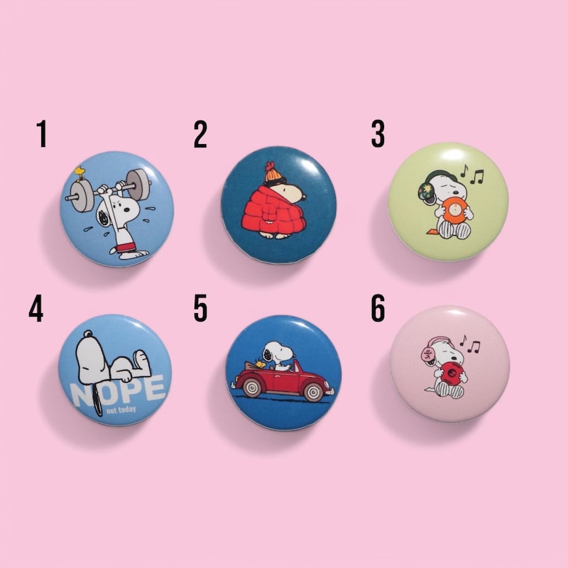 Snoopy Pins and Buttons - Etsy