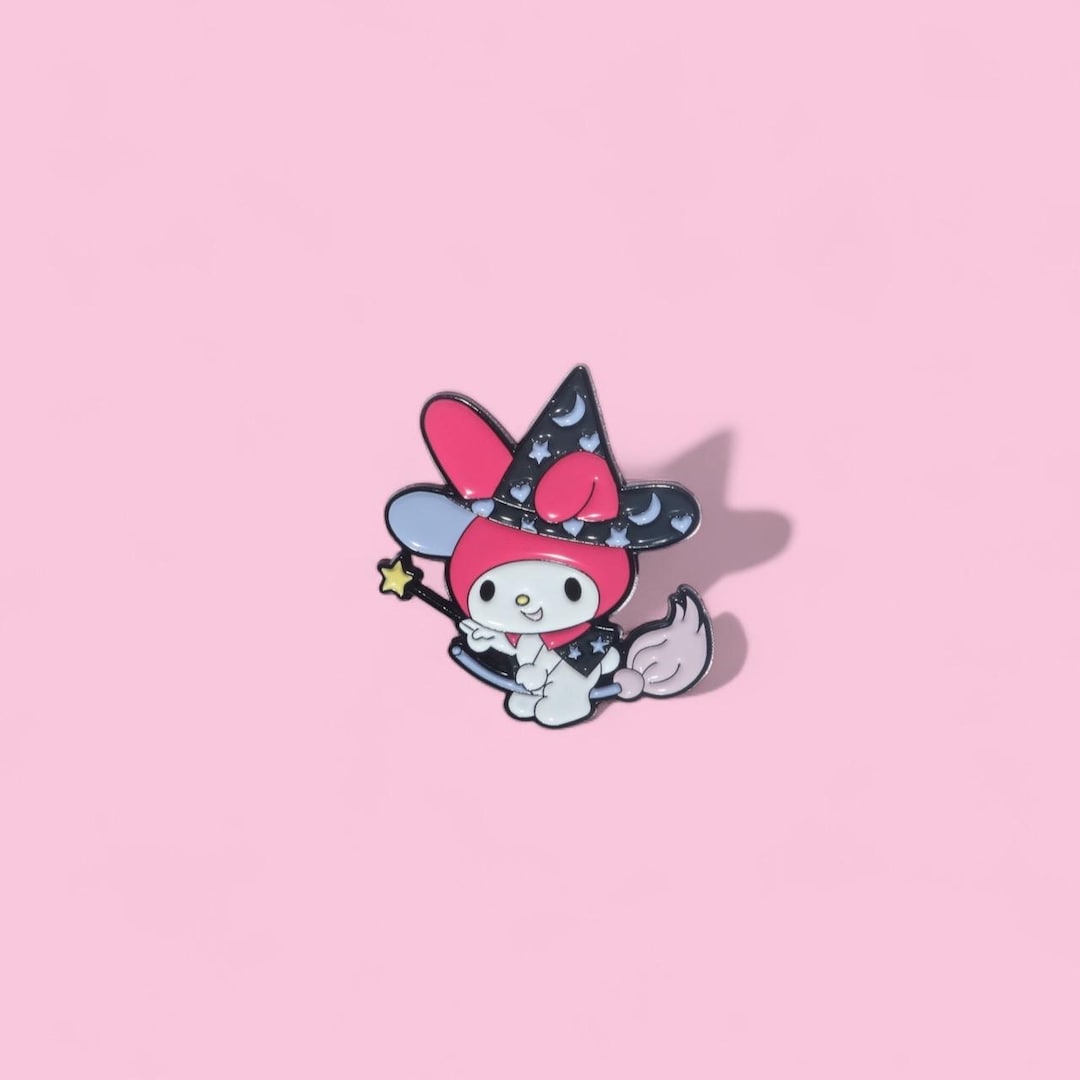 My Melody Flying on Broom Enamel Pin - Etsy