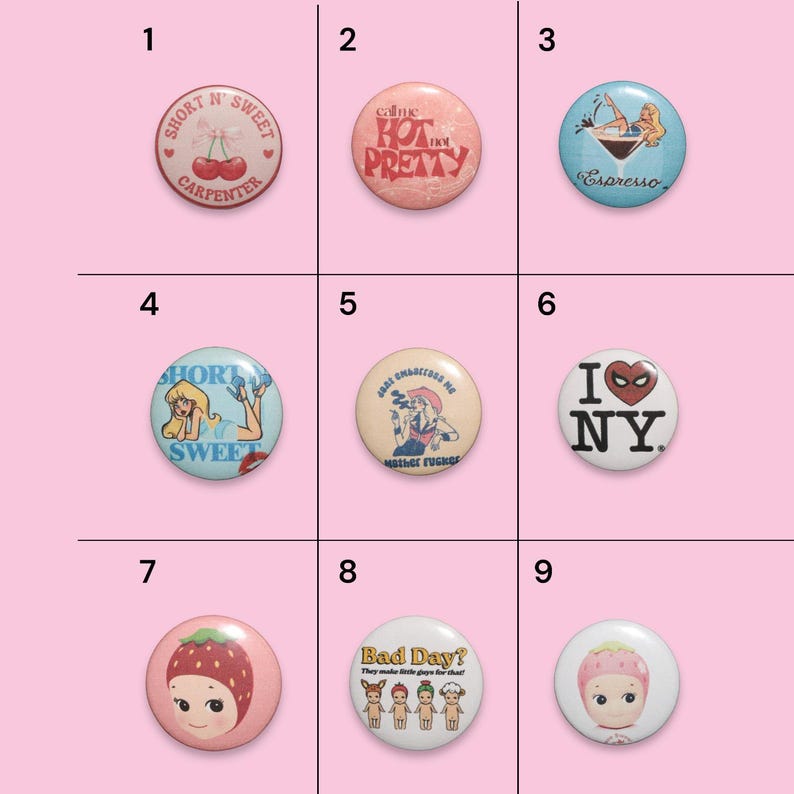 Button Pins - Etsy