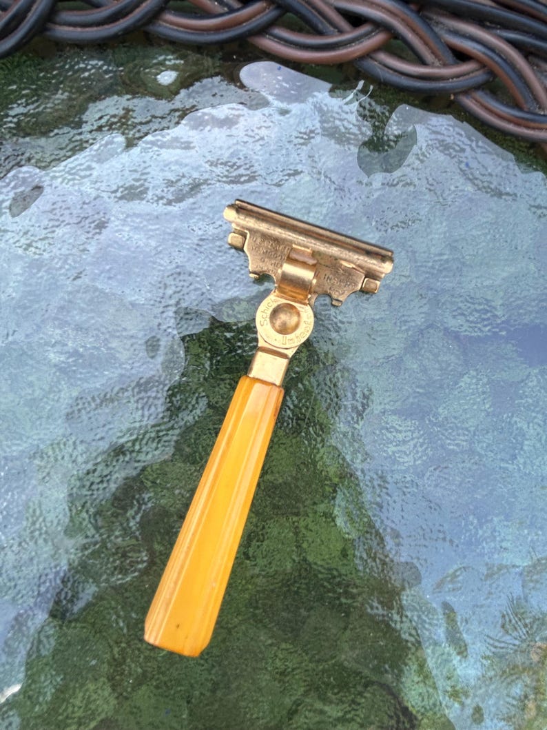 Schick Gold Injector Vintage Razor With Bakelite Handle - Etsy