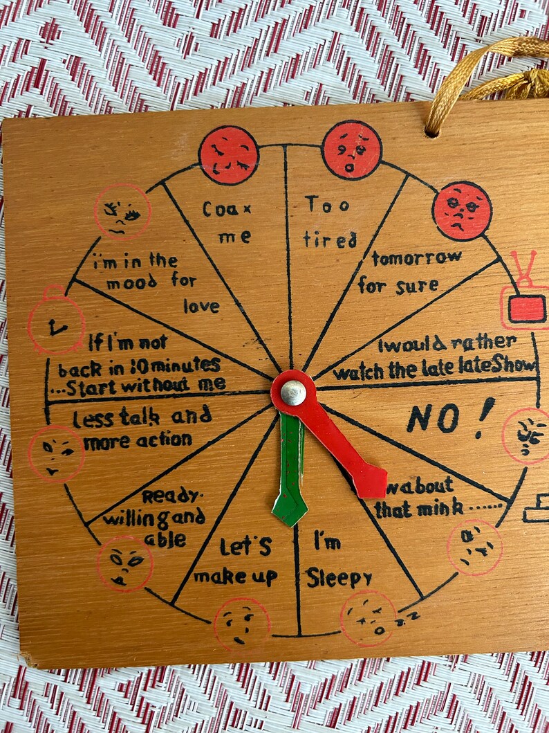 Vintage Bedroom Mood Meter Wall Hanging - Etsy