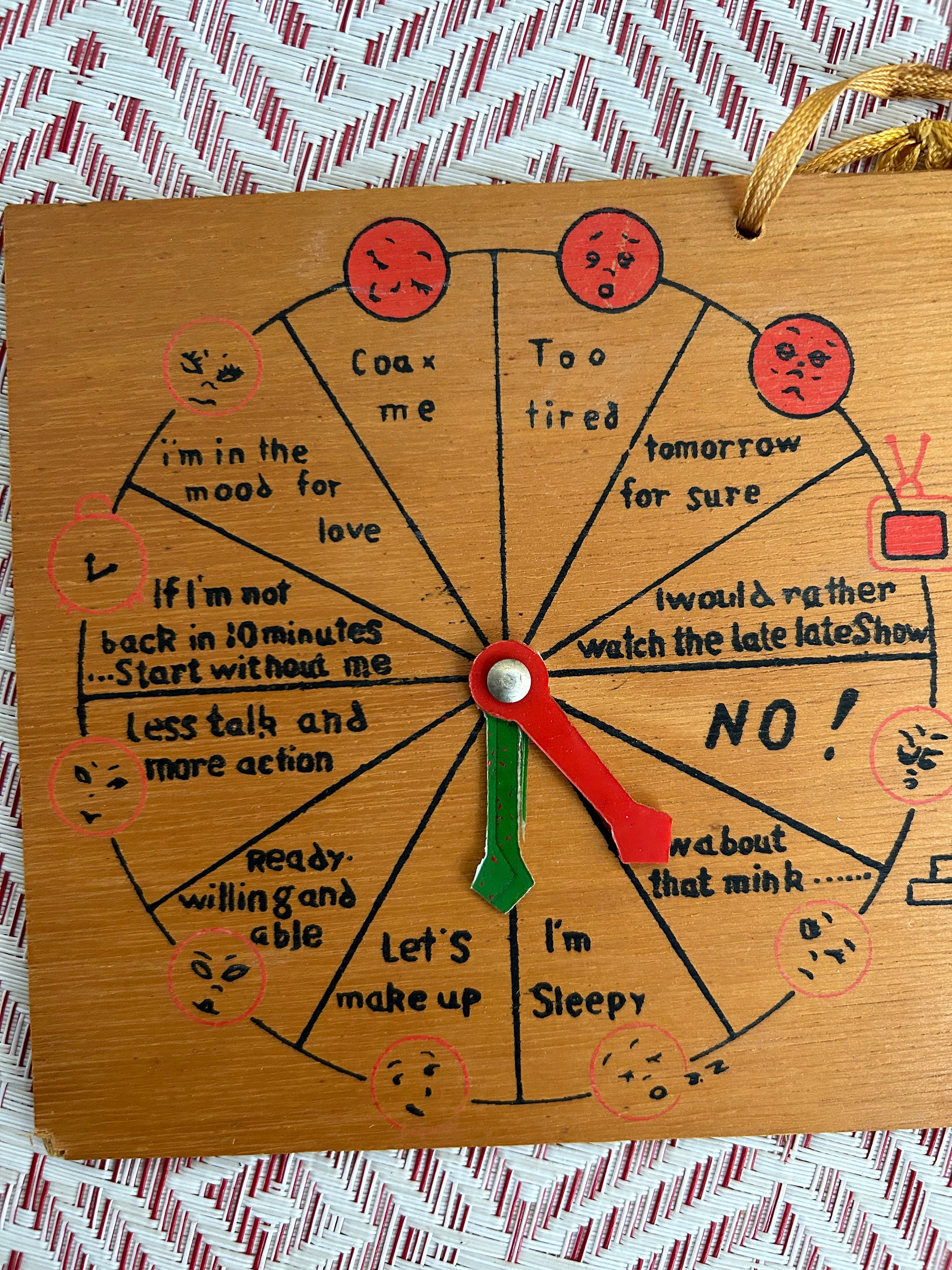 Vintage Bedroom Mood Meter Wall Hanging - Etsy