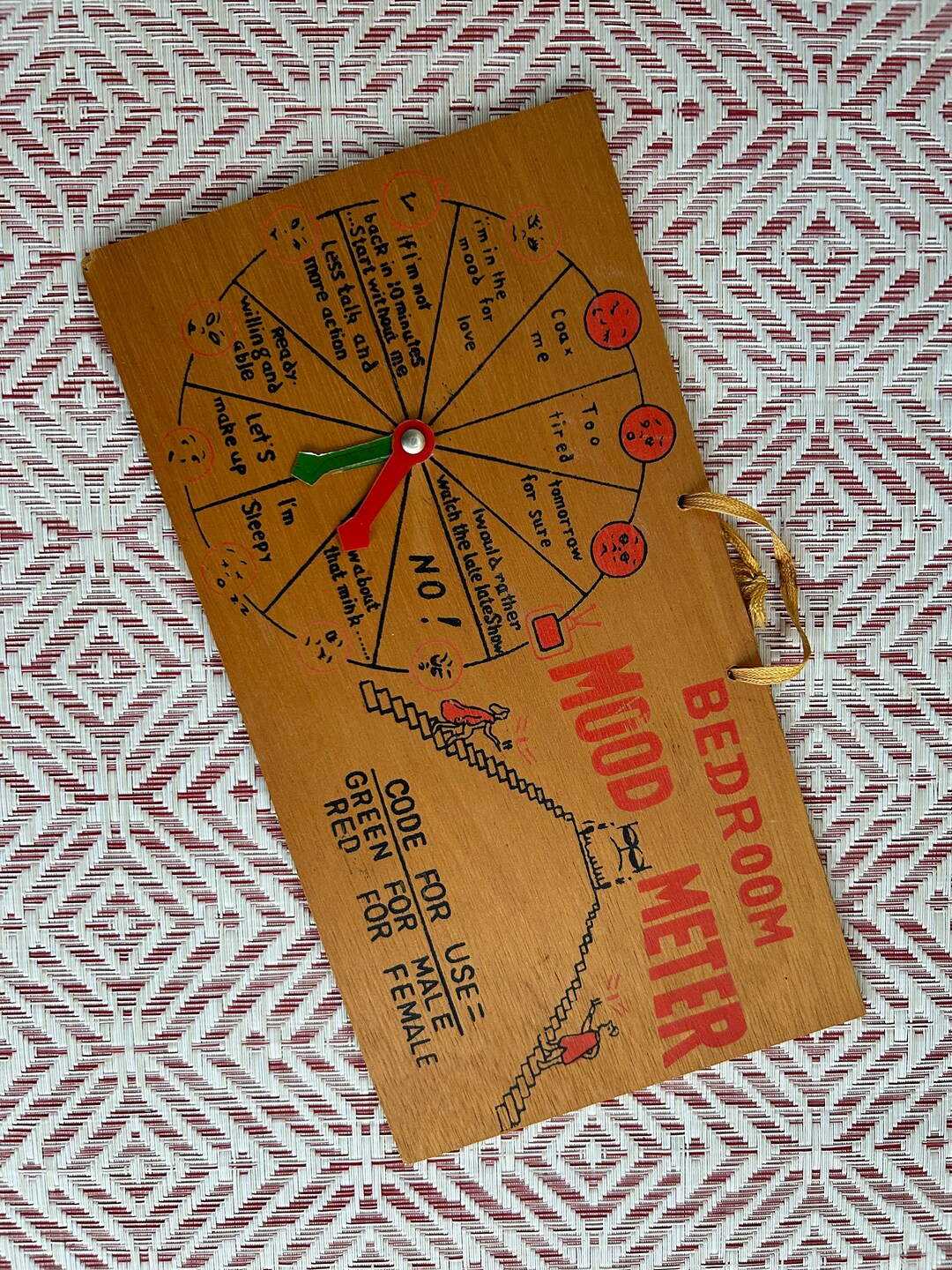 Vintage Bedroom Mood Meter Wall Hanging Etsy