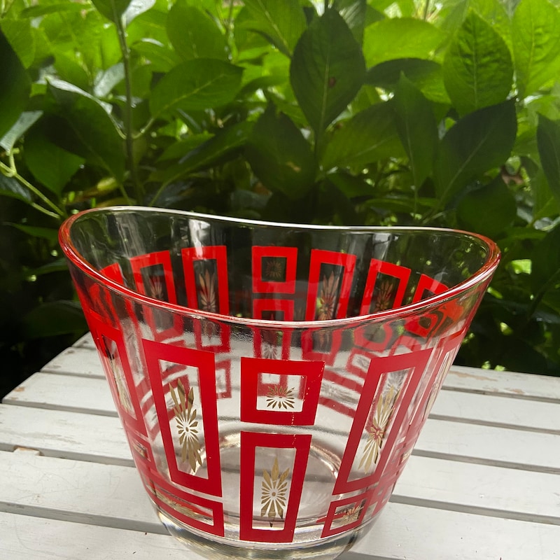 Red Atomic Bowl - Etsy