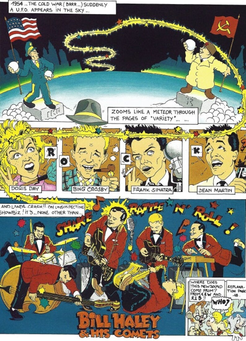 Rock Toons A Cartoon History of the First 30 Years of Rock 'n' Roll - Etsy