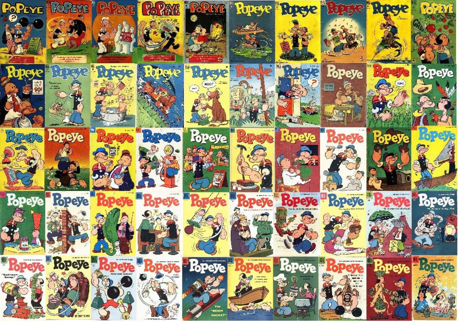 Popeye Comics Collection issues 1 to 50 - Etsy