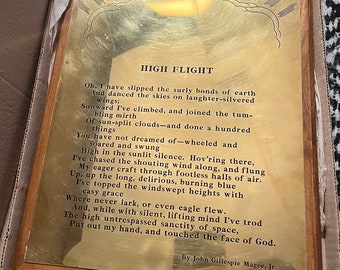 High Flight Plaque - Etsy