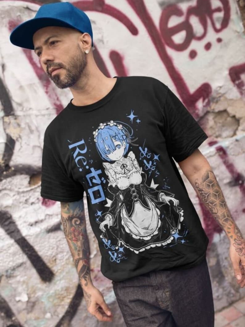 Re:zero Shirt, Re Zero T-shirt, Emilia, Ram, Subaru, Japanese, Manga ...