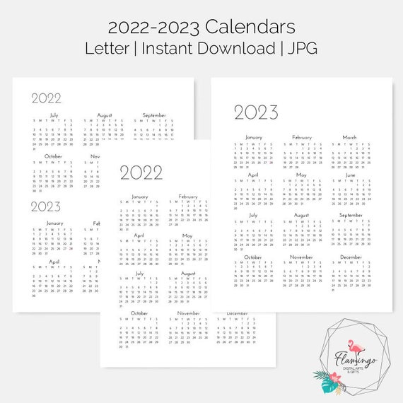 2 Year Calendar 2022 And 2023 Printable Calendar Template