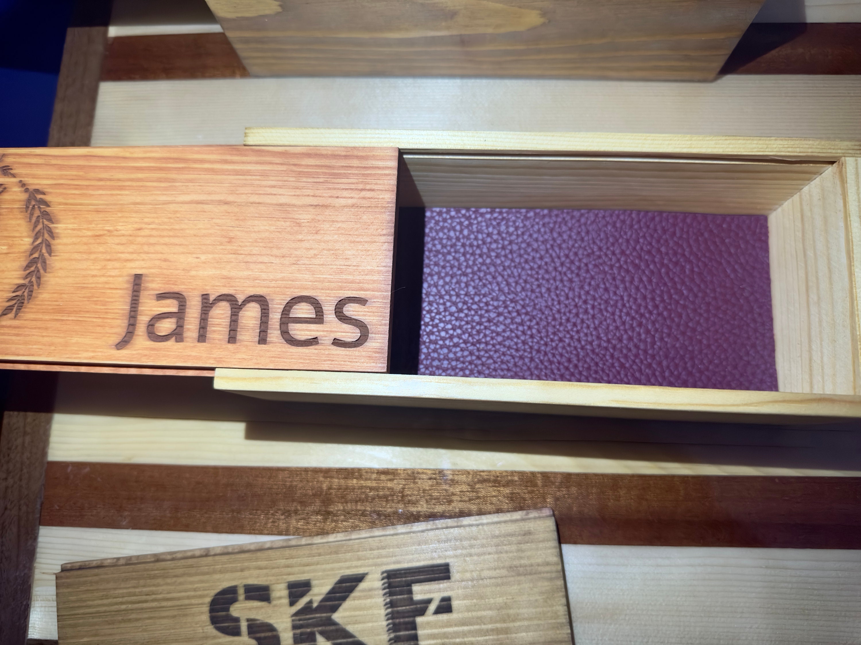 Custom Sliding Wood Box 4 Color Options, 6 Styles, Effortless Storage ...