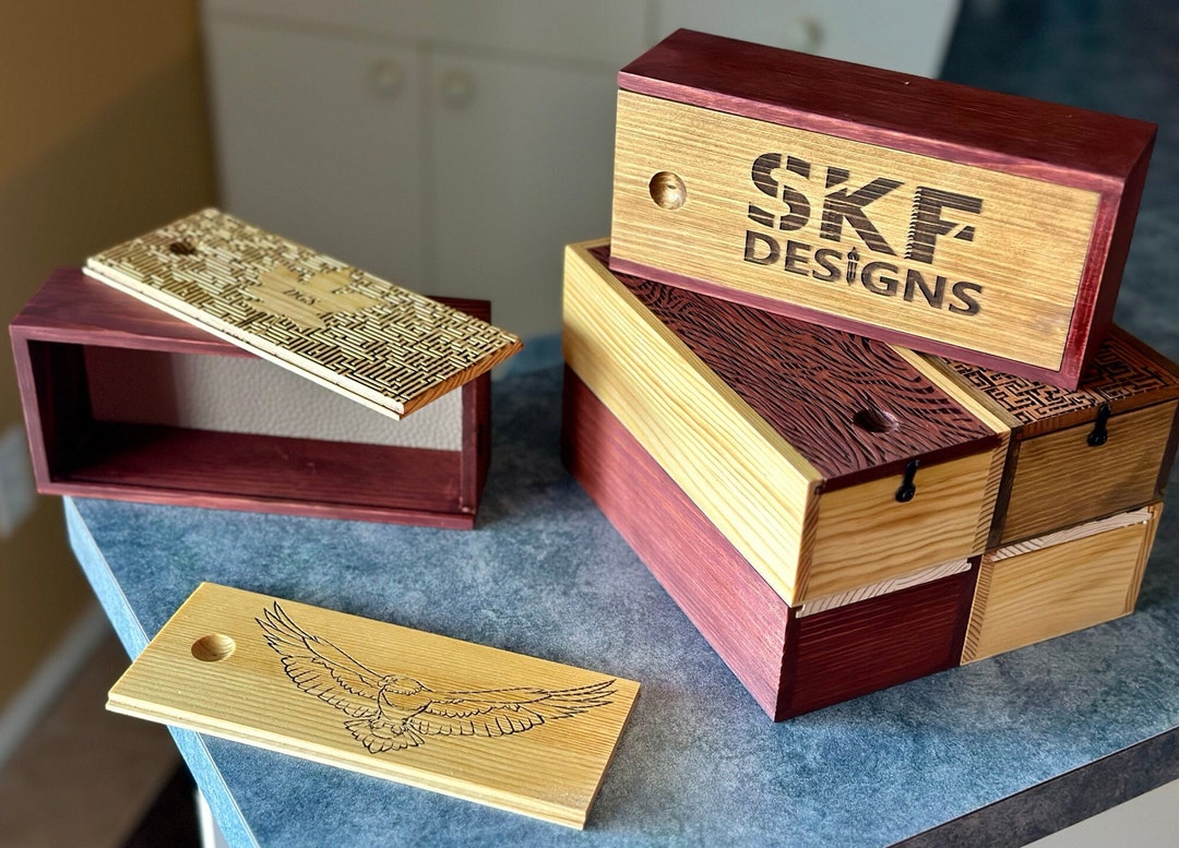 SLIDER BOX, CUSTOM Wood Box, Add A Personal Touch to Your Gift Wrapping ...