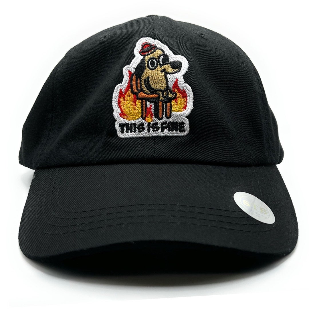 This is Fine Dad Hat (black) - Etsy