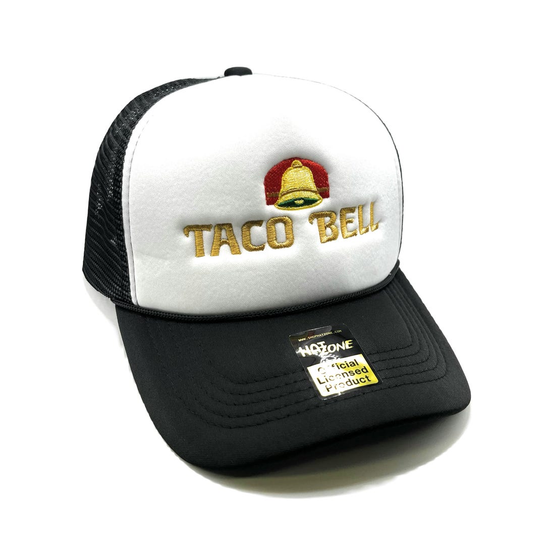 Retro Taco Bell Mesh Trucker Hat Snapback (white/black) - Etsy
