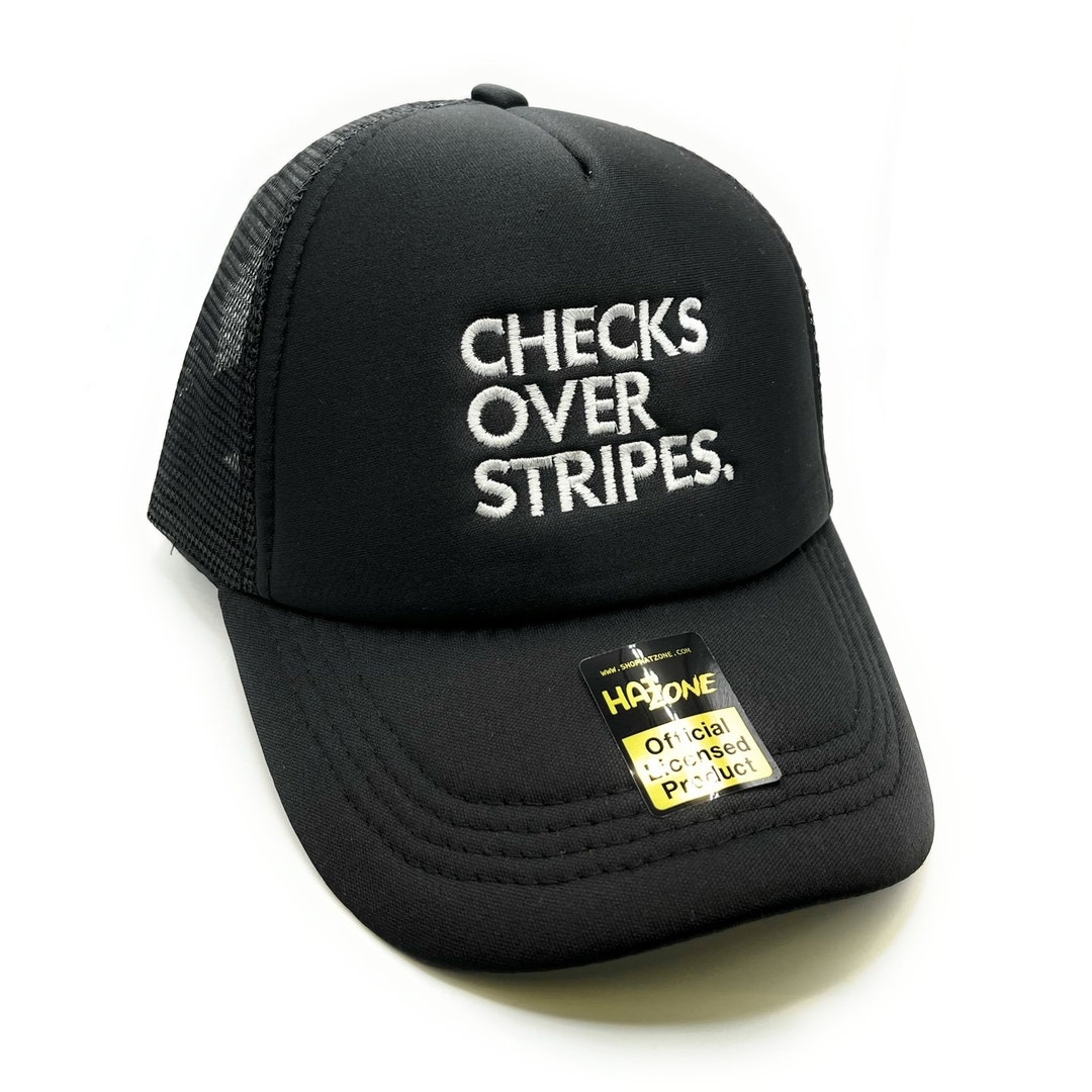 Checks Over Stripes Mesh Trucker Hat Snapback (black) - Etsy
