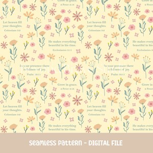 Boho Trendy Christian Seamless Pattern Png Digital File Christian ...