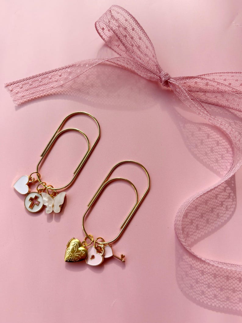 Gold Jumbo Paper Clip Planner Budget Binder Charm New Year 2026 Journal ...