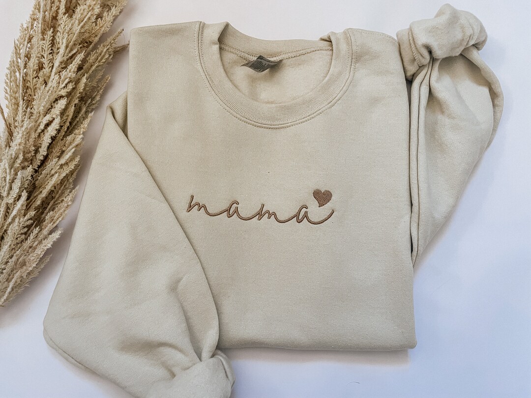 Mom Embroidered Mama Sweatshirt for Mom to Be Shirt Mom Life Shirt New ...