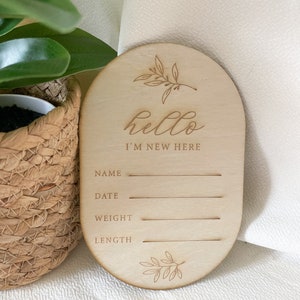 Baby Birth Announcement Sign for Hospital Welcome Baby Arrival Shower ...