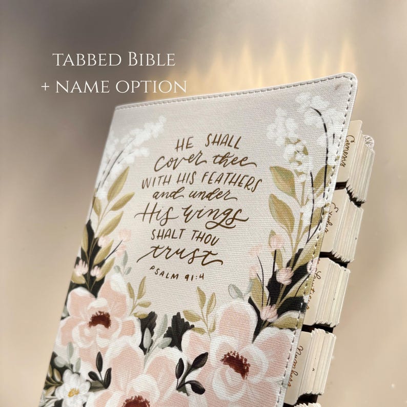 Personalized KJV Tabbed Bible for Women Custom Name King James Version ...