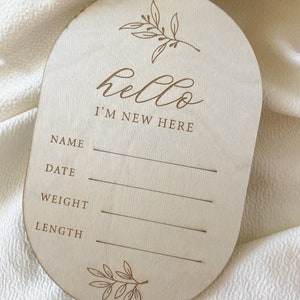 Baby Birth Announcement Sign for Hospital Welcome Baby Arrival Shower ...