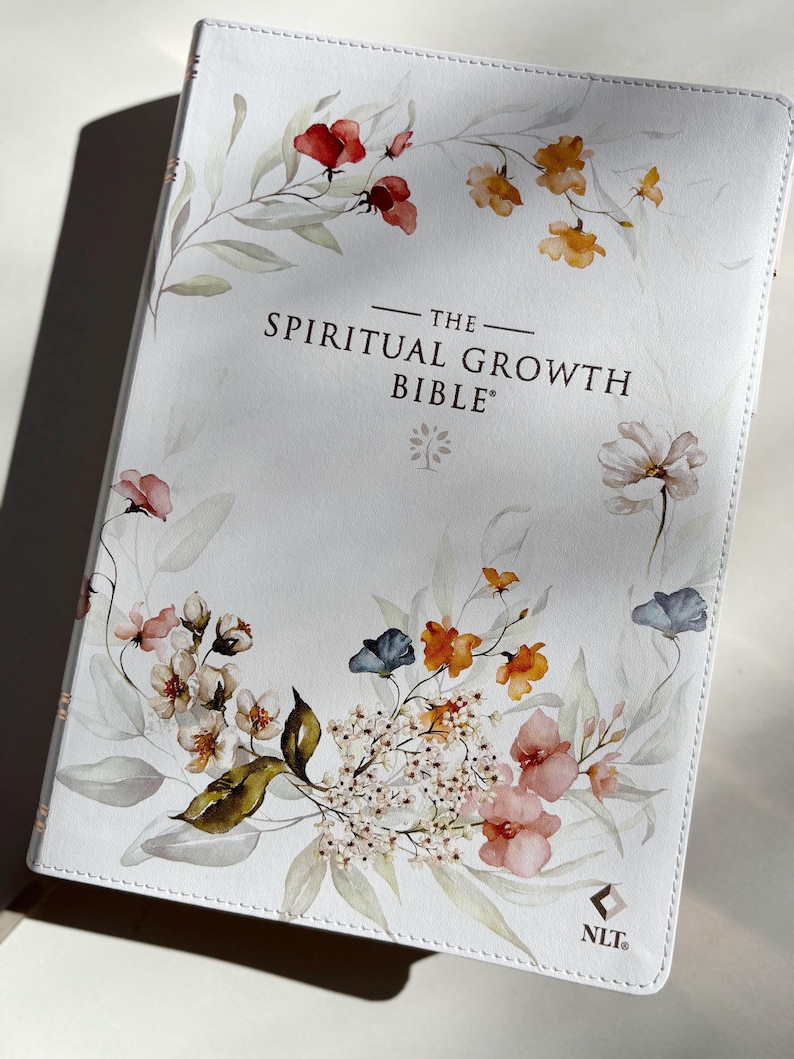 Floral NLT Tabbed Holy Bible for Gift for Christian New Living ...