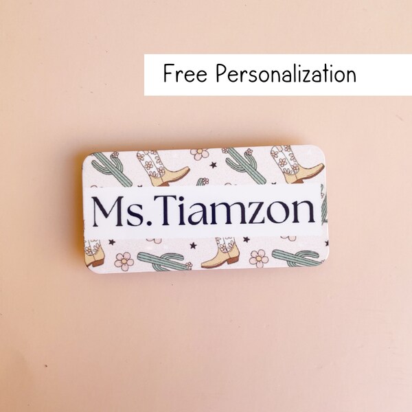 Personalized Name Tag Work - Etsy