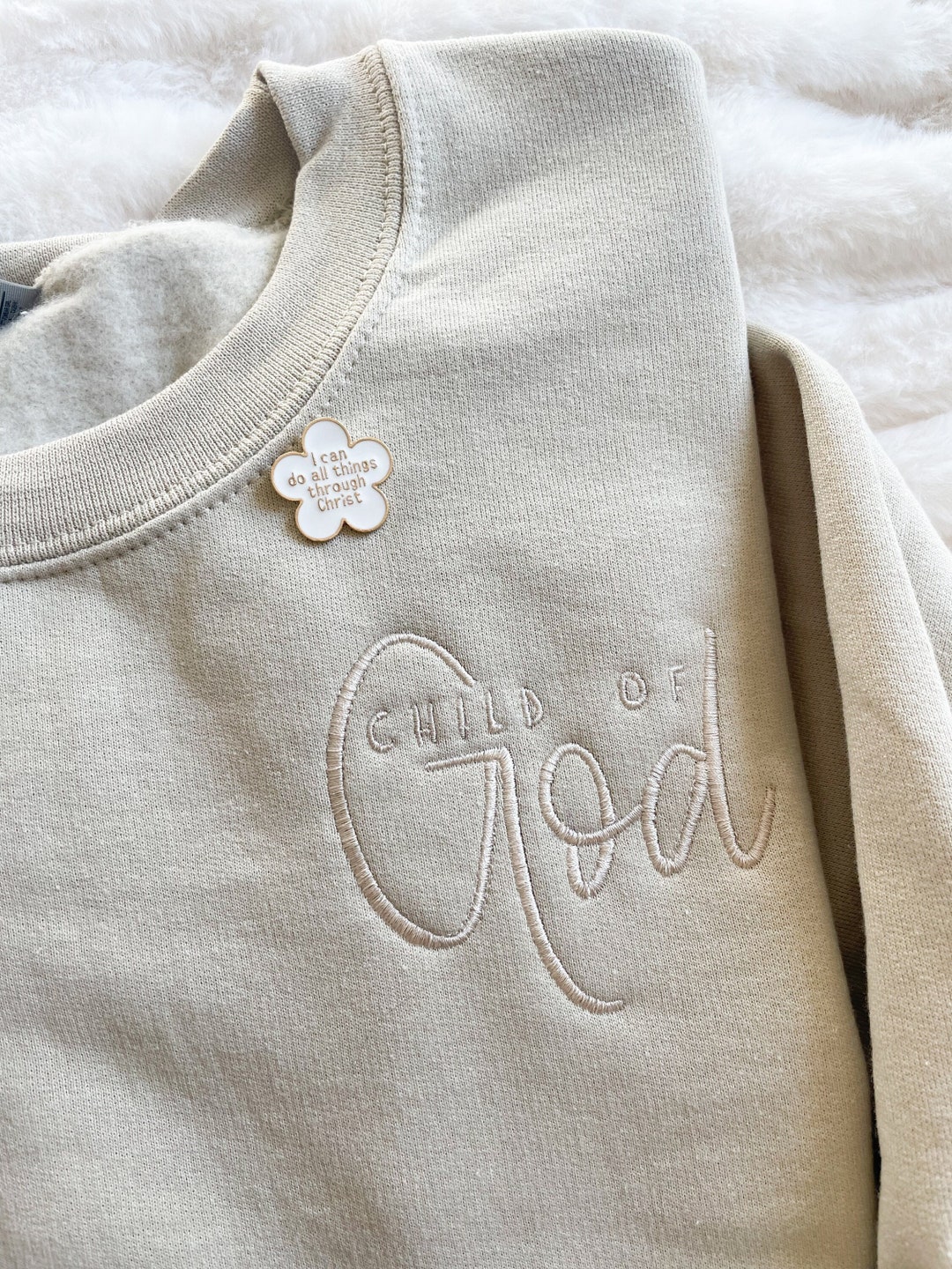 Embroidered Sweatshirt Christian Sweatshirt Faith Embroidered Sweater ...