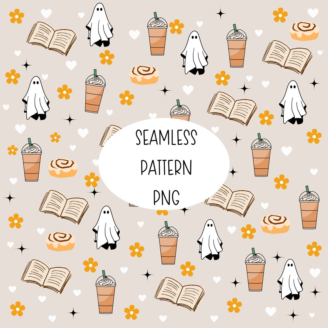 Trendy Fall Halloween Seamless Pattern Fall Vibes Seamless Pattern Png ...