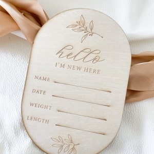 Baby Birth Announcement Sign for Hospital Welcome Baby Arrival Shower ...