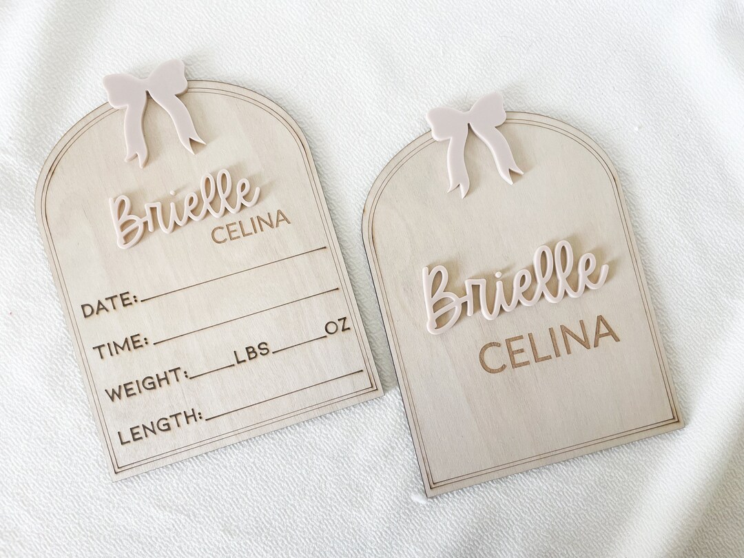 Baby Birth Announcement Sign for Hospital Welcome Baby Arrival Shower ...