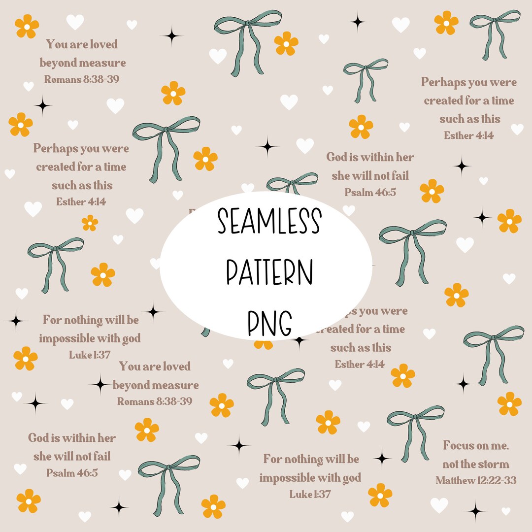 Coquette Bow Christian Seamless Pattern Boho God Seamless Pattern Png ...