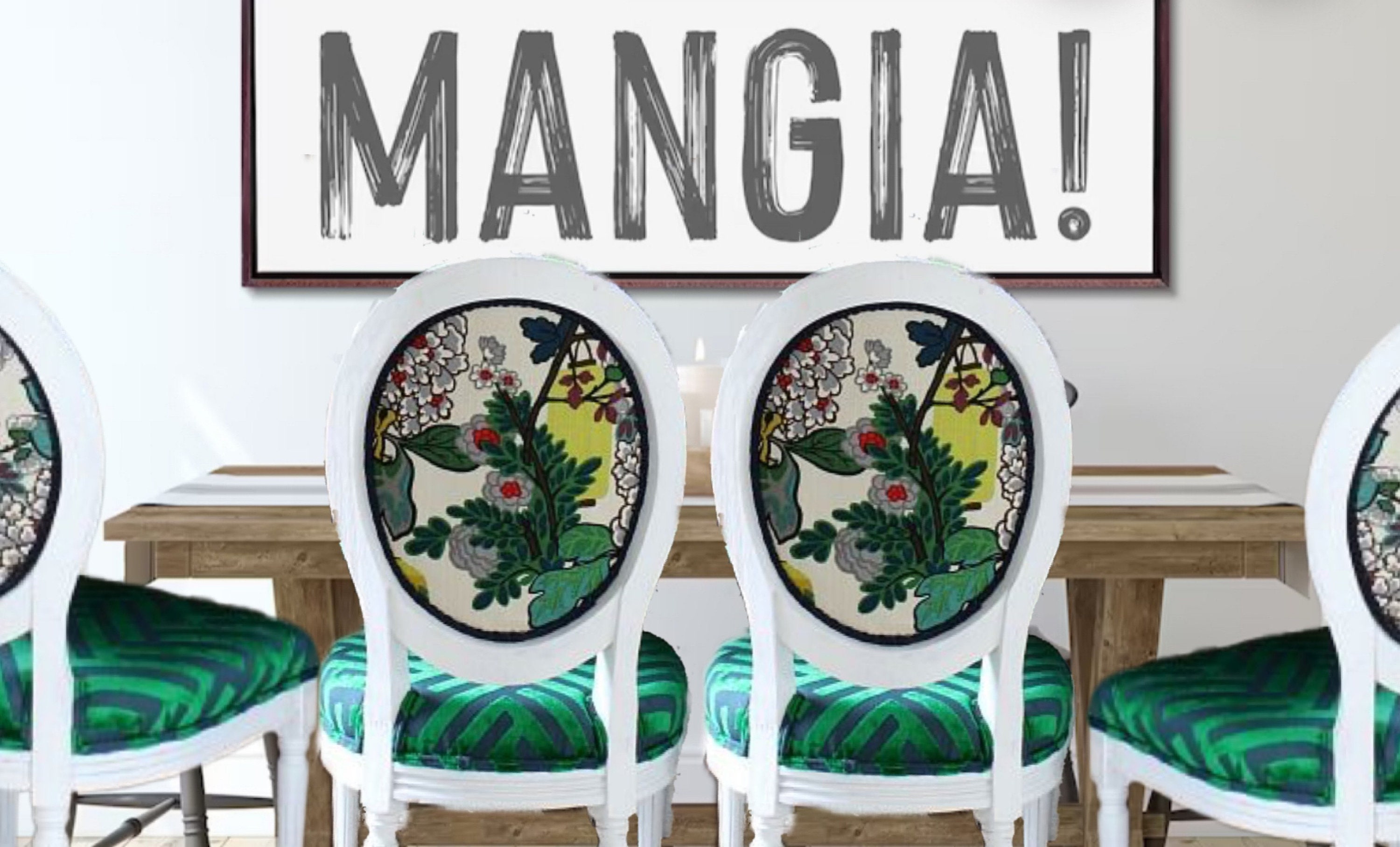 4 Boho Chic Dining Chairs Customizable - Etsy