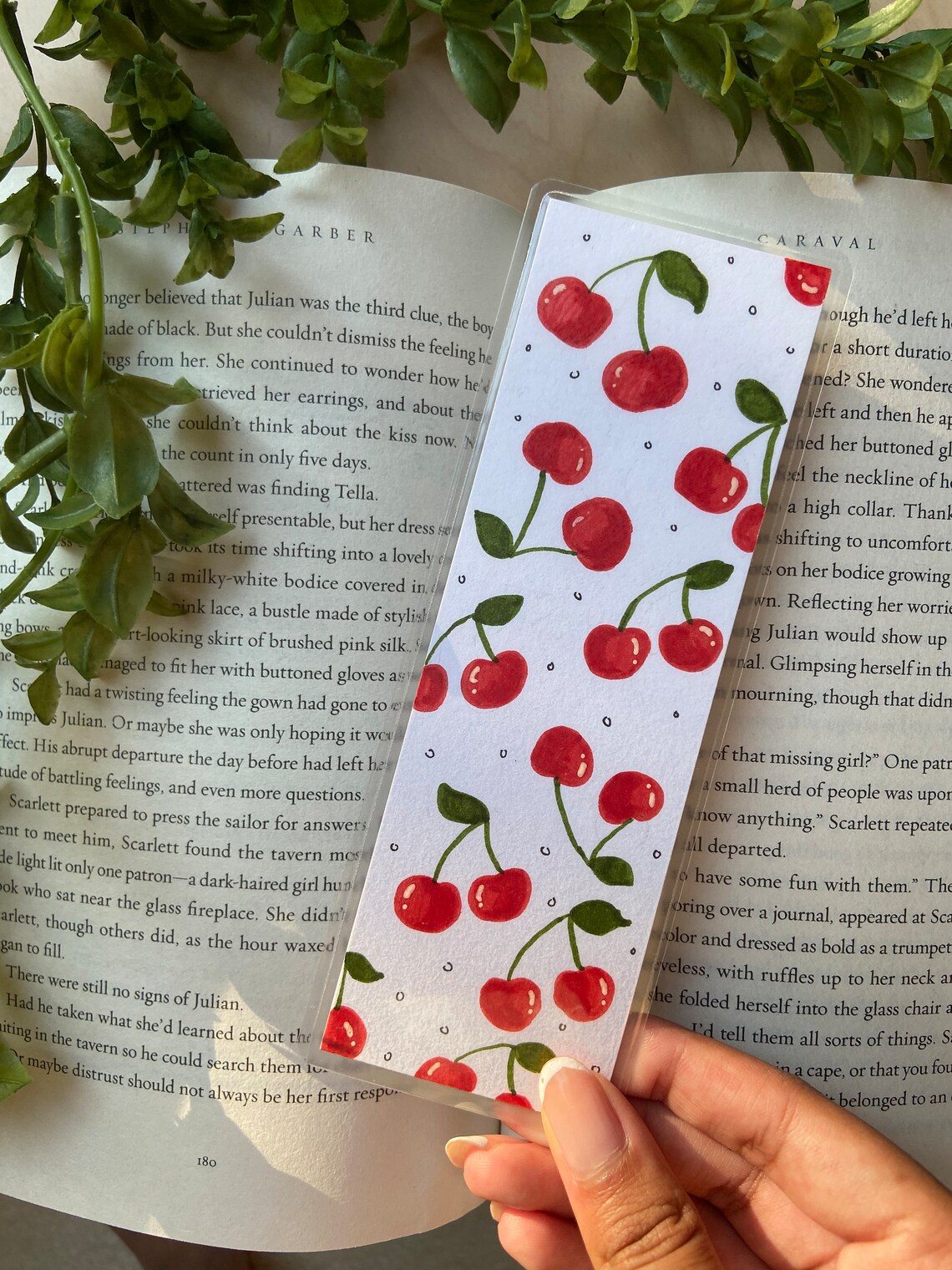 Cherry Bookmark Pattern Red Book Accessories for Book Lover Fruit ...