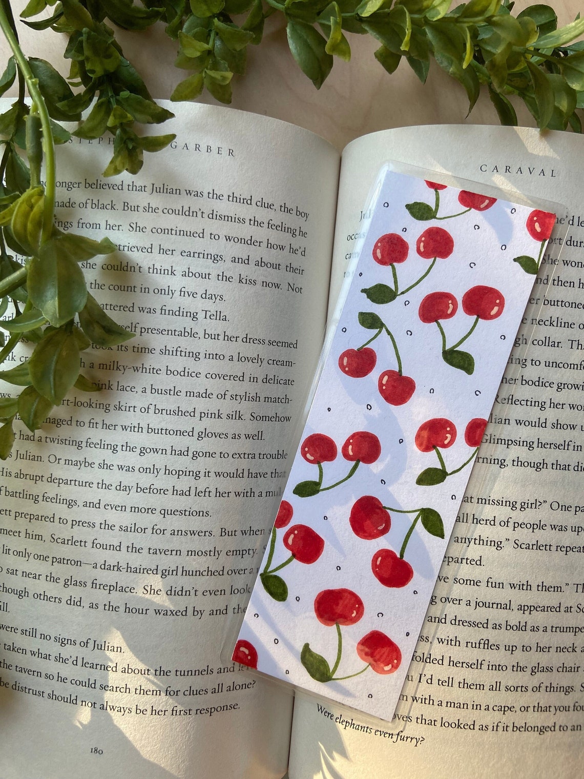 Cherry Bookmark Pattern Red Book Accessories for Book Lover Fruit ...
