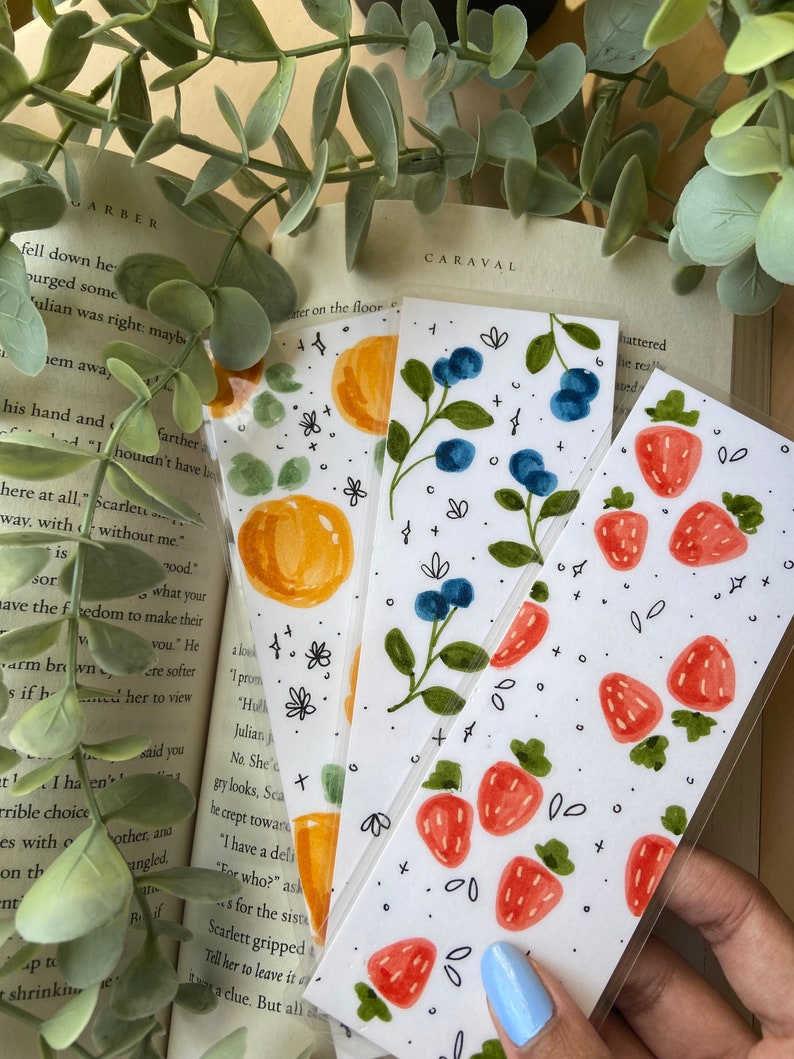 Fruit Bookmark Summer Book Accessory for Readers Gift Aesthetic ...