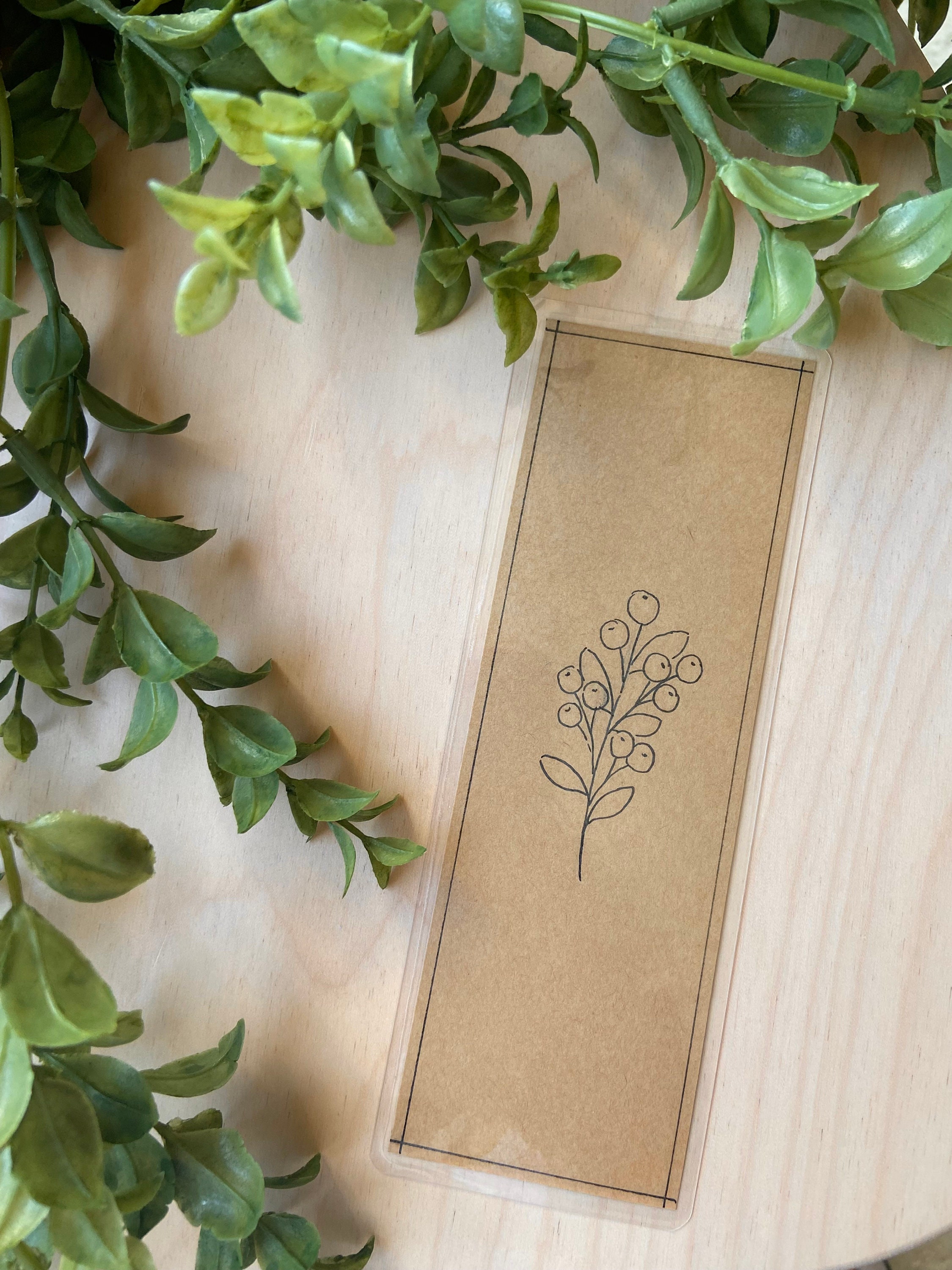 Berry Print Bookmark, Minimal Design, for Book Lovers, Bookmarks, Craft ...