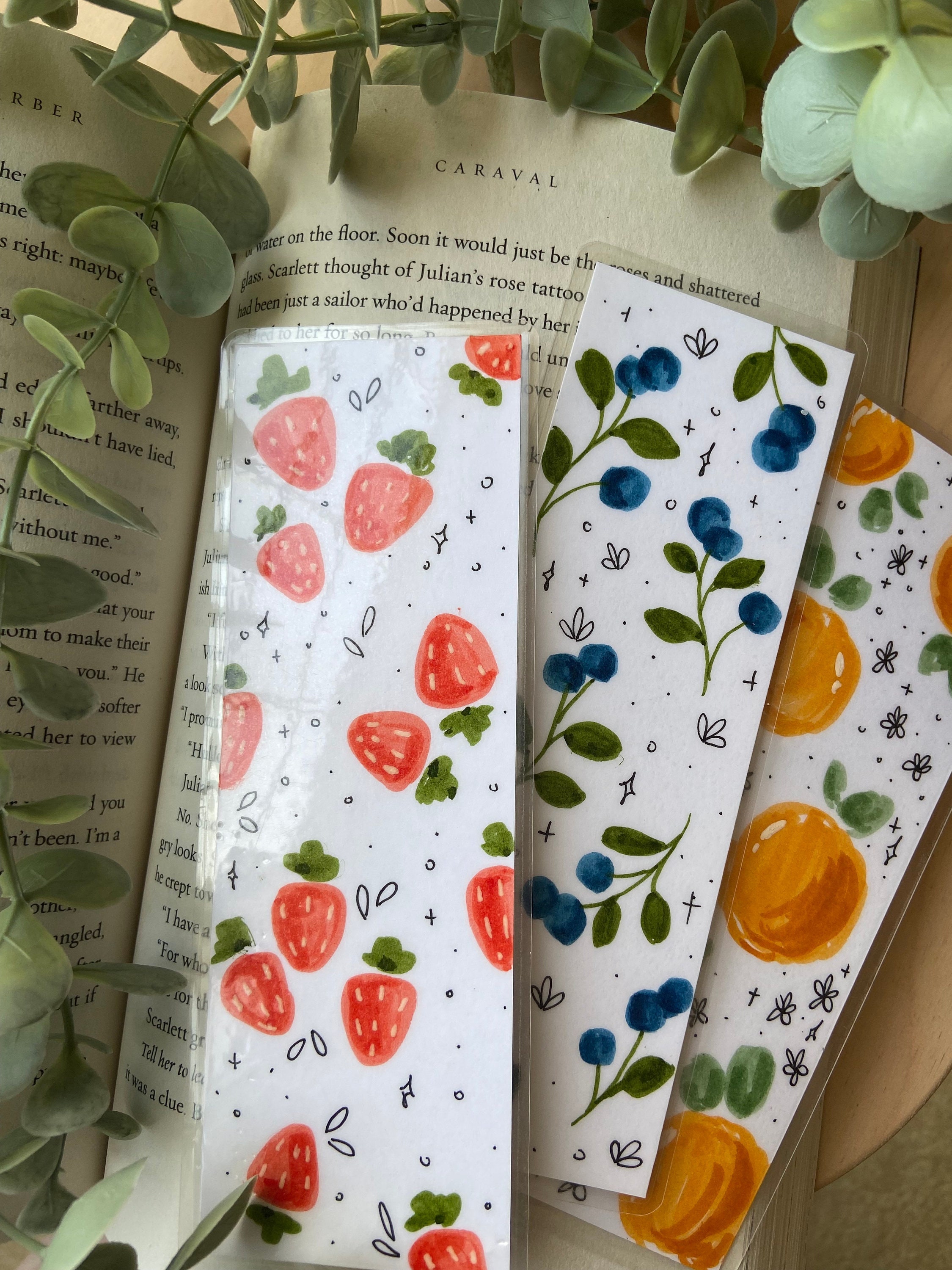 Fruit Bookmark Summer Book Accessory for Readers Gift Aesthetic ...