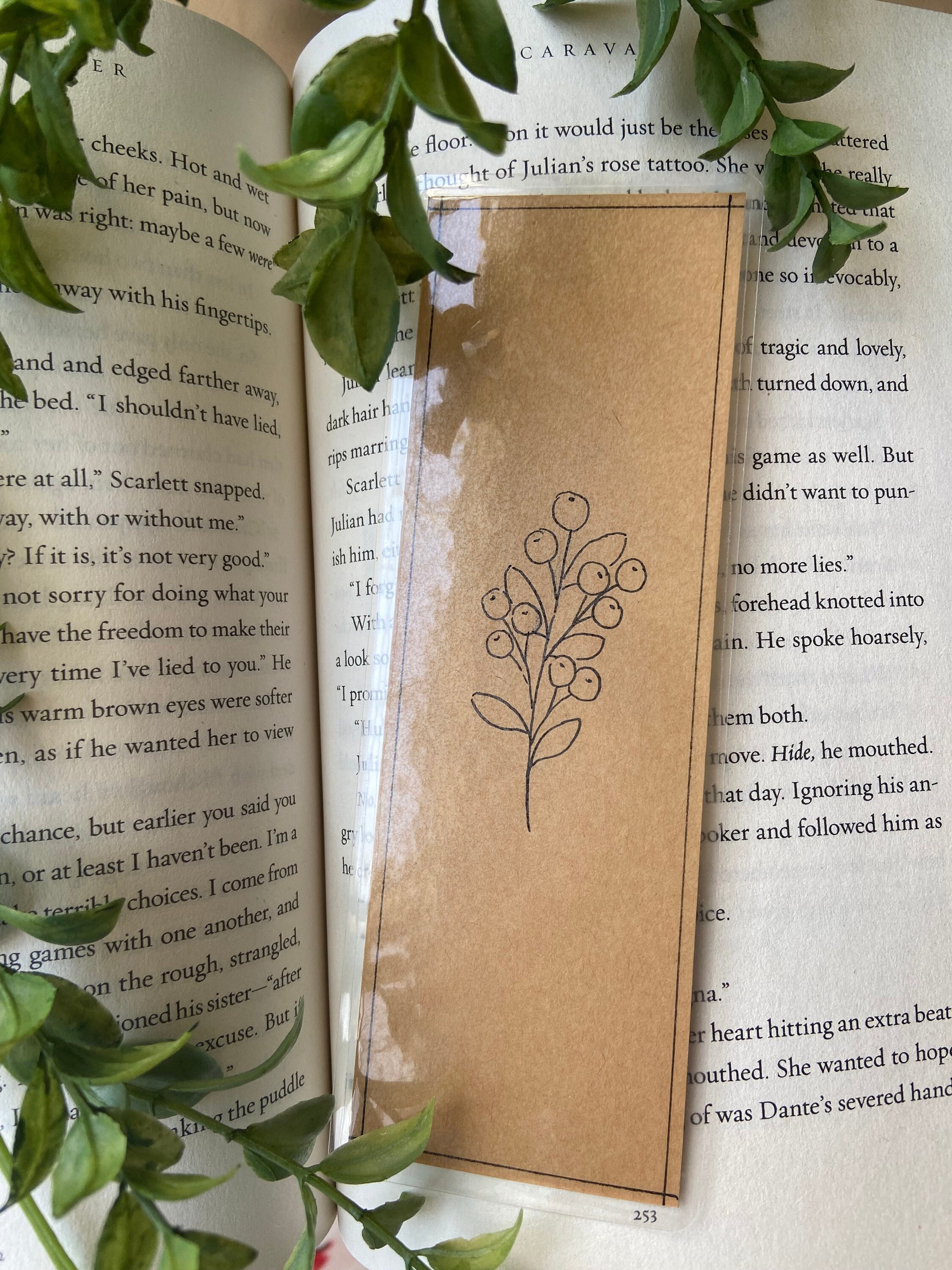 Berry Print Bookmark, Minimal Design, for Book Lovers, Bookmarks, Craft ...