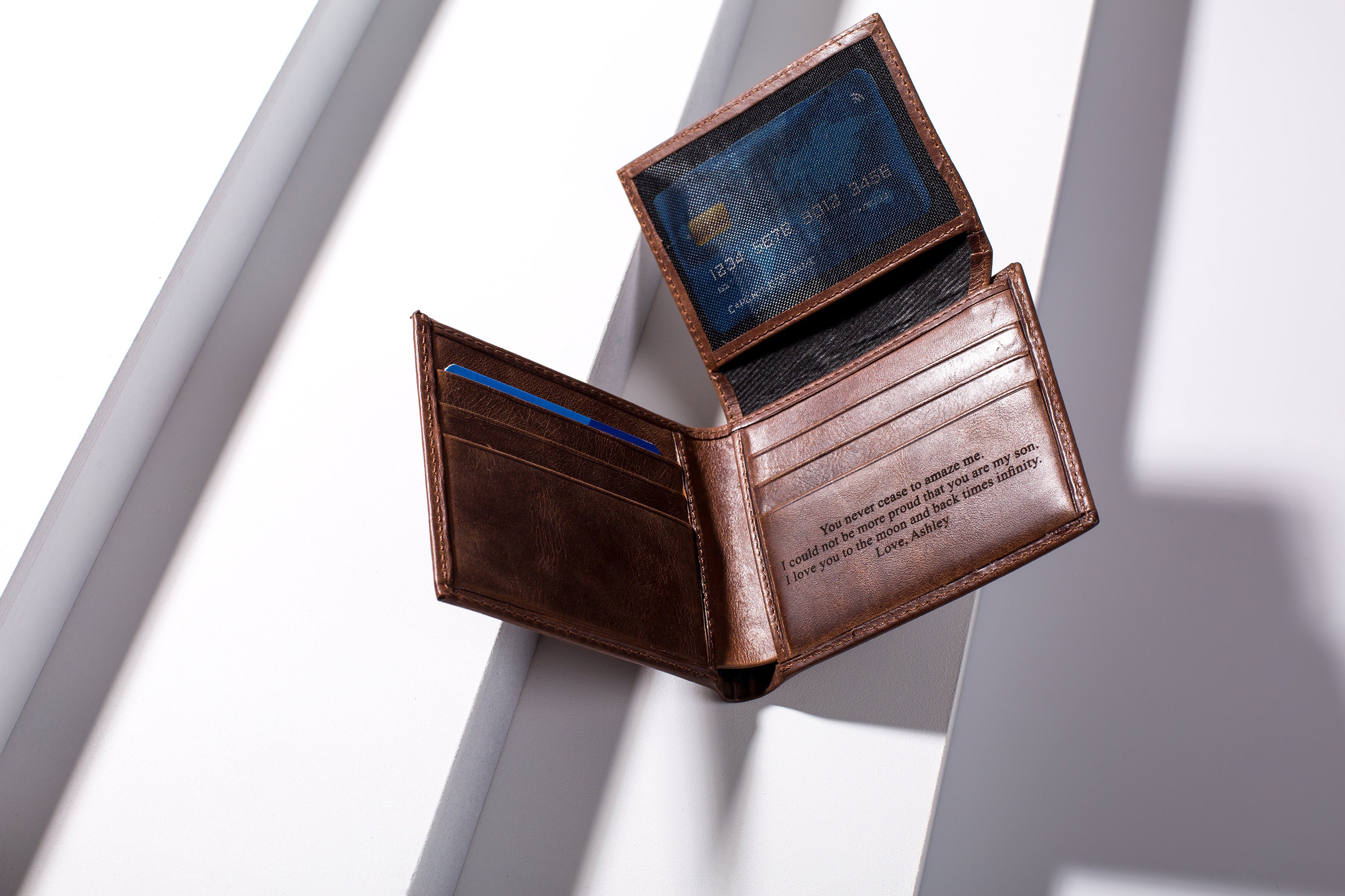 Custom Wallet for Men, Trifold Men's Wallet, Personalized Wallet ...